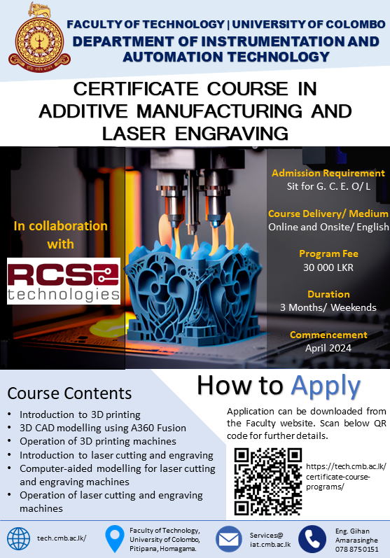 Certificate Course Programs | Faculty of Technology, University of Colombo