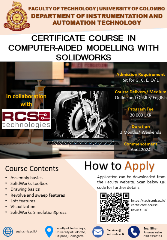 Certificate Course Programs | Faculty of Technology, University of Colombo