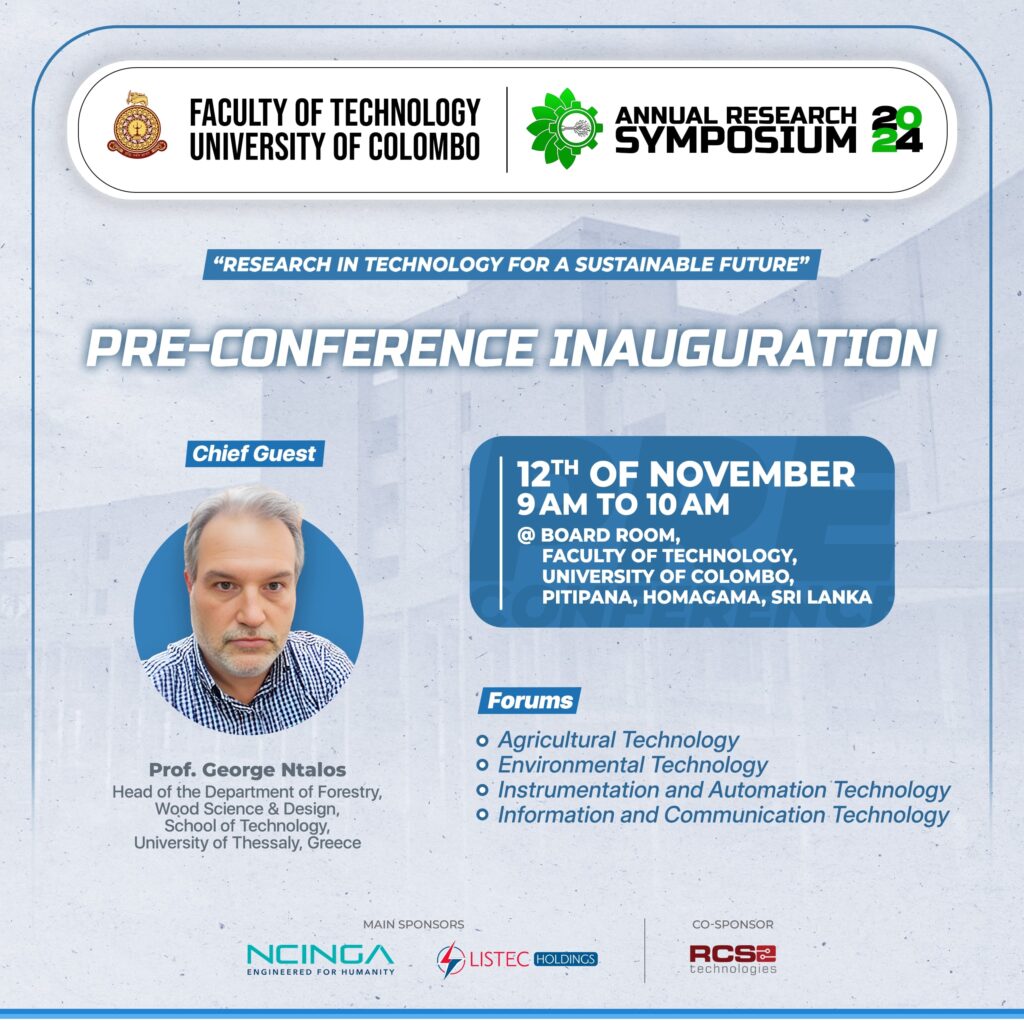 Annual Research Symposium 2024 | Faculty of Technology, University of Colombo