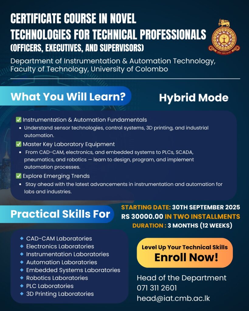 Certificate Course in Novel Technologies for Technical Professionals (Officers, Executives, And ...